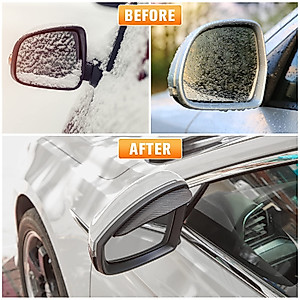 4 Pieces Mirror Rain Visor Eyebrow Car Rear View Mirror Rain Eyebrow Rear View Guard Eyebrow Side Mirror View Mirror Visor Guard for Most Car Truck SUV (Carbon Fiber)