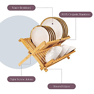Bellemain Folding Bamboo Dish Drying Rack