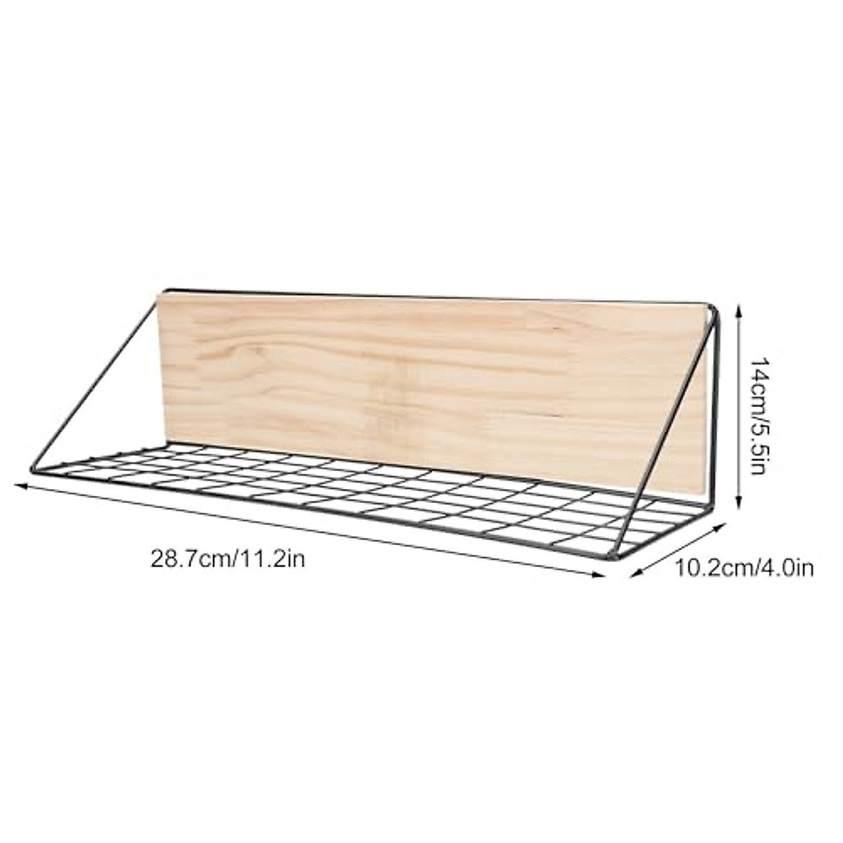 Cabilock 1pc Storage Rack Wire Wall Organizer Organizing Holder Shelves Wall Mounted Practical Wall Shelf Succulent Wall Rack Black Wire Sundries Rack Storage Shelves Solid Wood