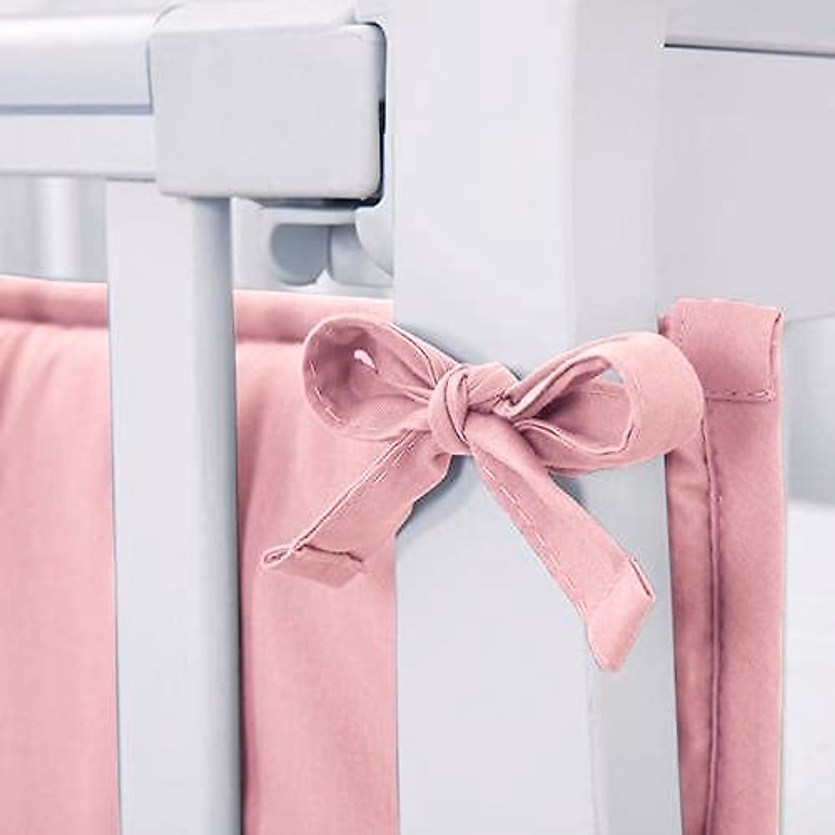 Boys&Girls Baby Crib Bumpers Soft Cotton Padded,4 Sides Padded Crib Protector Bumper Cushion Crib Cotton Padding for Sides,Breathable Mesh Crib Liner Crib Bumper Pads-Anti-Bumper (F-S)