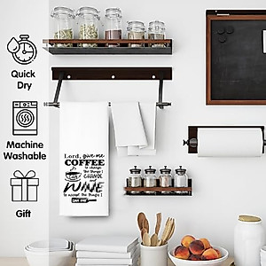 RZHV Lord, Give Me Coffee to Change I Can Change Kitchen Towel, Funny Coffee Dish Towel Gift for Women Sisters Friends Mom Aunty Hostess Coffee Lover, Housewarming New Home