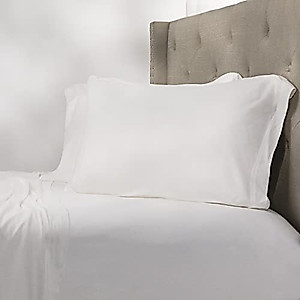 Baltic Linen Jersey Cotton Sheet Set, California King, White, 4 Peice