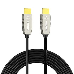 RUIPRO 4K HDMI Fiber Optic Cable 50 Feet 18Gbps 4K@60Hz ARC HDR10 Ultra Slim Flexible HDMI 2.0b Cable