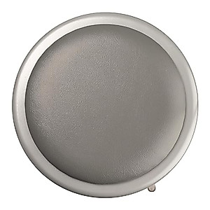 National Public Seating 6400 Series Heavy Duty 18 Inch Adjustable Height Steel Stool with Vinyl Padded Seat, Grey Frame and Legs