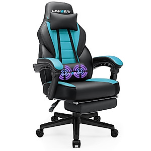 LEMBERI Gaming Chairs for Adults,Ergonomic Video Game Chairs with footrest,Big and Tall Gaming Chair 400lb Weight Capacity, Racing Style Computer Gamer Chair with Headrest and Lumbar Support