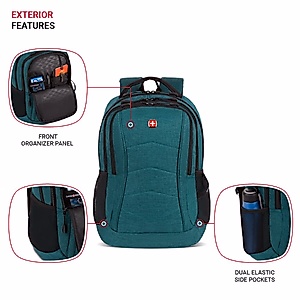 SwissGear 5668 Laptop Backpack, Green Heather, 18.25 Inches