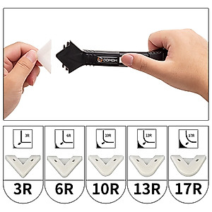 Caulking Remover Tool Kit, 3 in 1 Silicone Grout Removal Caulk Finishing Angle Sealant Scraper for Bathroom Kitchen Floor Window, Stainless Steelhead