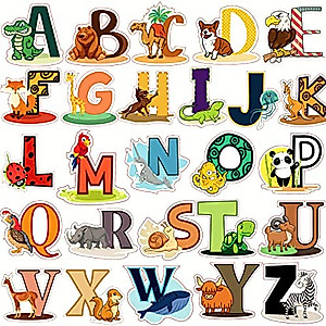 DEKOSH Alphabet Wall Decals - Colorful ABC Wall Stickers for Kindergarten, Playroom & Baby Nursery
