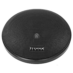 TORO TECH – F6K, 6.5 Inch Component Car Speaker Set - 200 Watt MAX / 100 Watts RMS, 13mm Ferro Fluid Tweeters, 4 Ohm, 1” KSV Voice Coils. Two Speakers, 2 Tweeters, 2 Crossovers, 2 Grills(Sold As Pair)