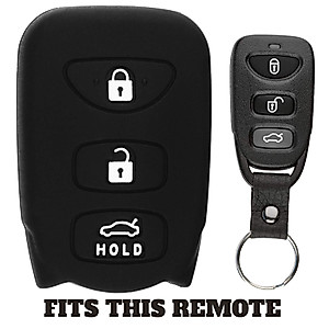KeyGuardz Keyless Entry Remote Car Key Fob Outer Shell Cover Soft Rubber Case for Hyundai Kia Elantra Sonata