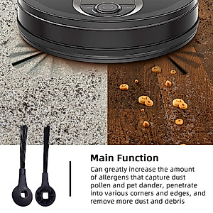 kingsea 6 Pack Side Brushes, Compatible with Shark IQ RV1001AE RV101 Vacuum Cleaner, Vacuum Cleaner Replacement Kit, Black