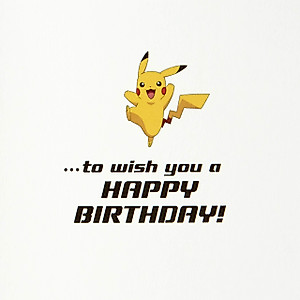 Hallmark Pokémon Birthday Card (Wild Pikachu)