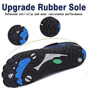 Mens Barefoot Cross-Trainer Minimalist Trail Running Shoes Lightweight Quick-Dry Walking Gym Yoga Outdoor Water Shoes Blue