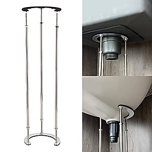 Special for Kitchen Sink TYESTAND ST-3 Undermount Sink Brackets Stainless Steel Sink Legs Adjustable Sink Support Installation Kit for Kitchen and Bathroom Sinks (High:18.1-26in(46-66cm)|DIAM:4.7in)
