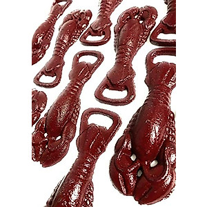 Rustic Lobster Handheld Bottle Opener – Unique Men’s Stocking Stuffer – Cajun Crawfish Barware – Man Cave Novelty Gift