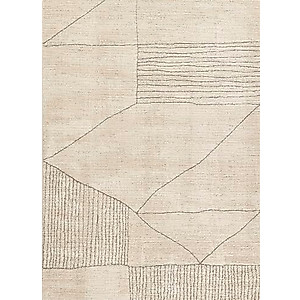 Momeni Rugs WREN 2 Area Rug, 5'3" X 7'3" Ivory Carpet for Living Room, Bedroom, Hallways, Bathroom, and Home Office