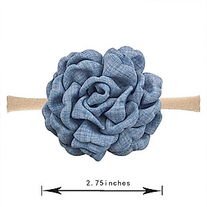 ZYSC Baby Girl Headbands and Bows for Newborn Infant Toddler Nylon Hairbands Hair Accessories