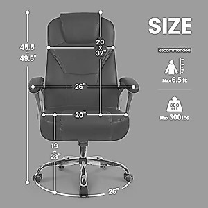 neo chair Office Chair Computer Desk Chair Gaming - Ergonomic High Back Cushion Lumbar Support with Wheels Comfortable Black Leather Racing Seat Adjustable Swivel Rolling Home Executive…