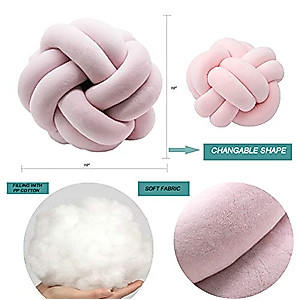 FLORAVOGUE White Knot Pillow Home Decorative Cushion - Modern Home Sofa Decor Throw Pillow 10" (White)