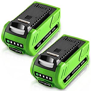 OHYES BAT 2Packs 40V 6000mAh Lithium-ion Replacement Battery Compatible with Greenworks 40V Battery G-MAX Power Tools 29252 20202 22262 25312 25322 20642 22272 27062 29462 29472 Tools(NOT for Gen 1)