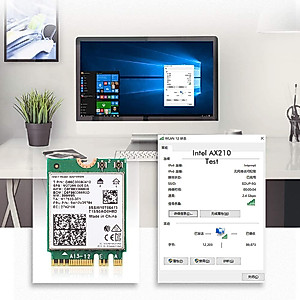 AX210NGW WiFi Card, WiFi 6E 802.11ax Wireless Card Intel AX210 NGW Bluetooth 5.3 Tri-Band 5400Mbps Network Adapter Wireless Module Expand to 6GHz for Laptop Support Windows 10/11 (64bit) M.2/NGFF