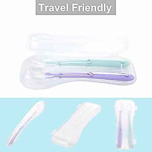 PandaEar Baby Silicone Soft Spoons| Training Feeding for Kids Toddlers Children and Infants| BPA Free 6 Pack| Great Gift Set |Gum-Friendly First Stage