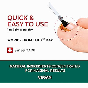 PODERM – 2 in 1 TOENAIL INTEGRAL RENEWAL – Restores Appearance of Discolored/Damaged Nails – Toe and Fingernail Repair – 100% Natural Ingredients and Vegan – Quick & Easy – Swiss Made