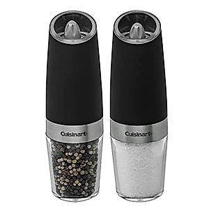 Cuisinart CSS-2424 Gravity Salt and Pepper Spice Mill with Blue LED Light, 2/3 Cup Capacity