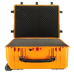 Eylar XXL 31.5" Protective Gear Roller Case Water and Shock Resistant w/Foam (Yellow)