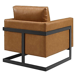 Modway Posse Upholstered Sofas/Sectionals/Armchairs, Black Tan