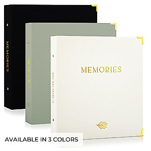 Beautiful Linen Photo Album For 4x6 Photos - Safely Holds Up To 500 Pictures of Unique Memories - The Perfect Large Photo Book To Store All Pictures of Treasured Family, Baby or Wedding Moments