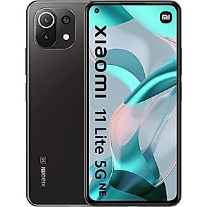 Xiaomi Mi 11 Lite NE 5G + 4G LTE Volte Global Unlocked GSM 64MP Triple Camera Worldwide GSM w/Fast Car Charger (Truffle Black, 128GB+8GB)