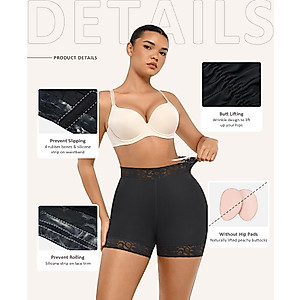 FeelinGirl Body Shaper Panty Tummy Control Shapewear Middle Waist Shorts Butt Shaper Black M