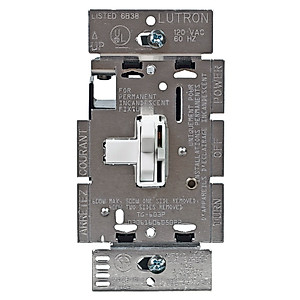 Lutron Toggler White 600 watts 3-Way Dimmer Switch 1 pk