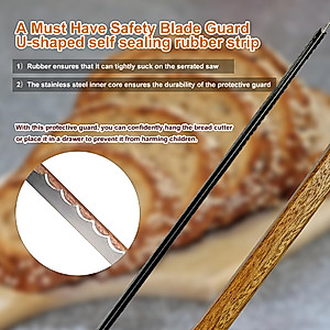 Alimtee Bread Knife for Homemade Bread and Skinny Spurtle, Sourdough Cutter Fiddle Bow Bread Slicer Knife for Homemade Bread, Premium Stainless Steel Saw (Wood Bread Knife and Spurtle)