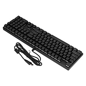 070 Keyboard Gaming Keyboard Portable USB Keyboard 108 Keys Multiple RGB Backlit Mechanical Computer Component Computer Keyboard (Black Shaft)