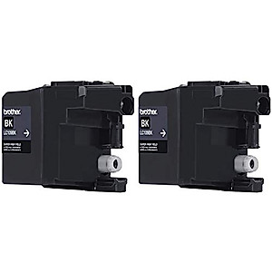 Brother Genuine Ultra High Yield Black Ink Cartridge 2-Pack, LC109BK, Replacement Black Ink, Page Yield Up to 2,400 Pages Each, LC109