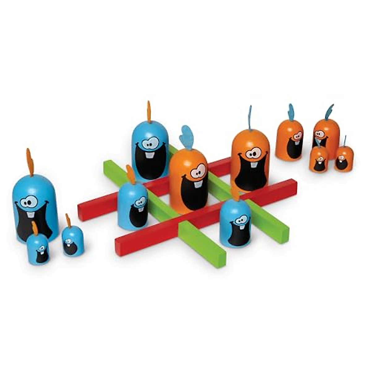 Gobblet Gobblers Fun Strategy Board Game - Award Winning Kids and Family Friendly Educational Board Game by Blue Orange Games- The Original Game, All Wooden - 2 Players for Ages 5+.