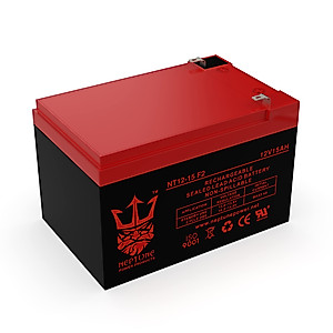 Neptune Power Products Brand NT12-15 F2-12V 15AH F2 SLA Rechargeable Battery Replacement for Go Go Elite Traveller SC40E, SC44E - 2 Pack- USA Technical Support