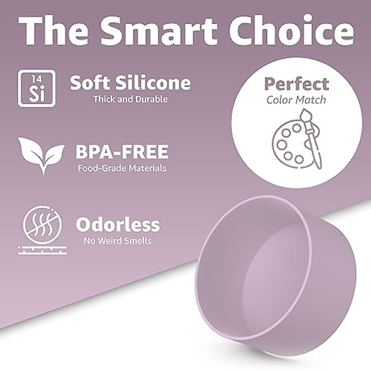 Jmoe USA 3-Pack Boot Sleeve Covers for Simple Modern 40oz & 30oz Trek Tumbler With Handle | Travel Mug | Protects Against Dents & Scratches | Fits Summit Bottles | Soft Silicone (Lavender Mist)