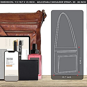 Vintage Handmede Leather Purse, Stylish Crossover/Crossbody Slings for Women - Travel/Work