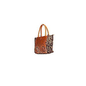 ARIAT Women's Tote Tooled Leopard Tan