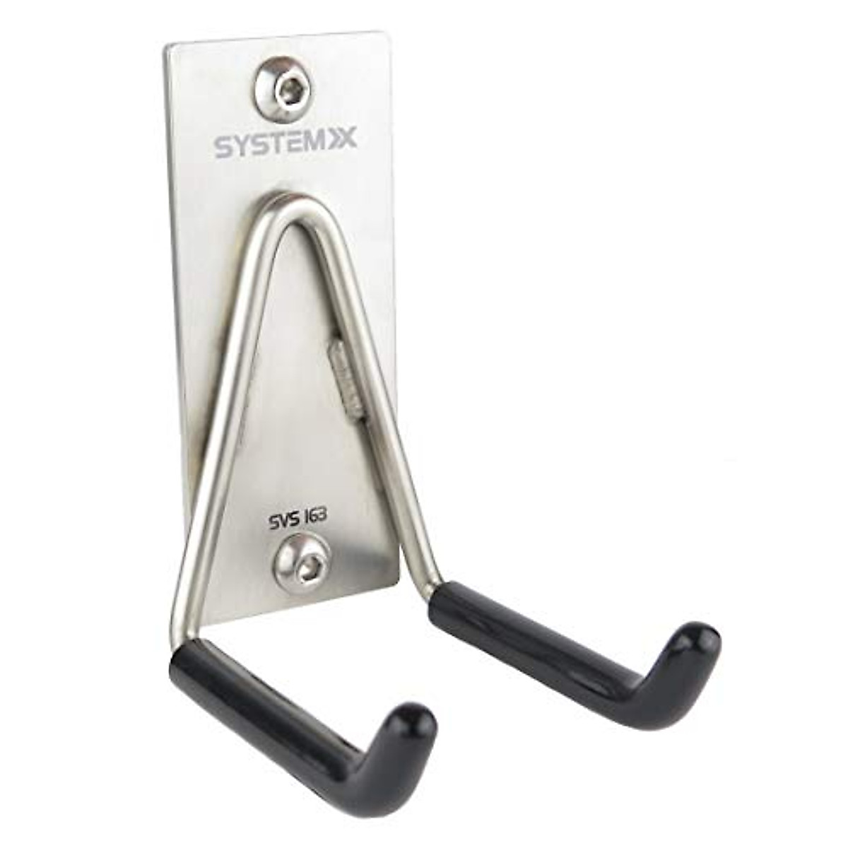System X SVS 163-3 Stainless Steel Short Double Hook for Pegboard, 3 Inches Long, Pack of 3