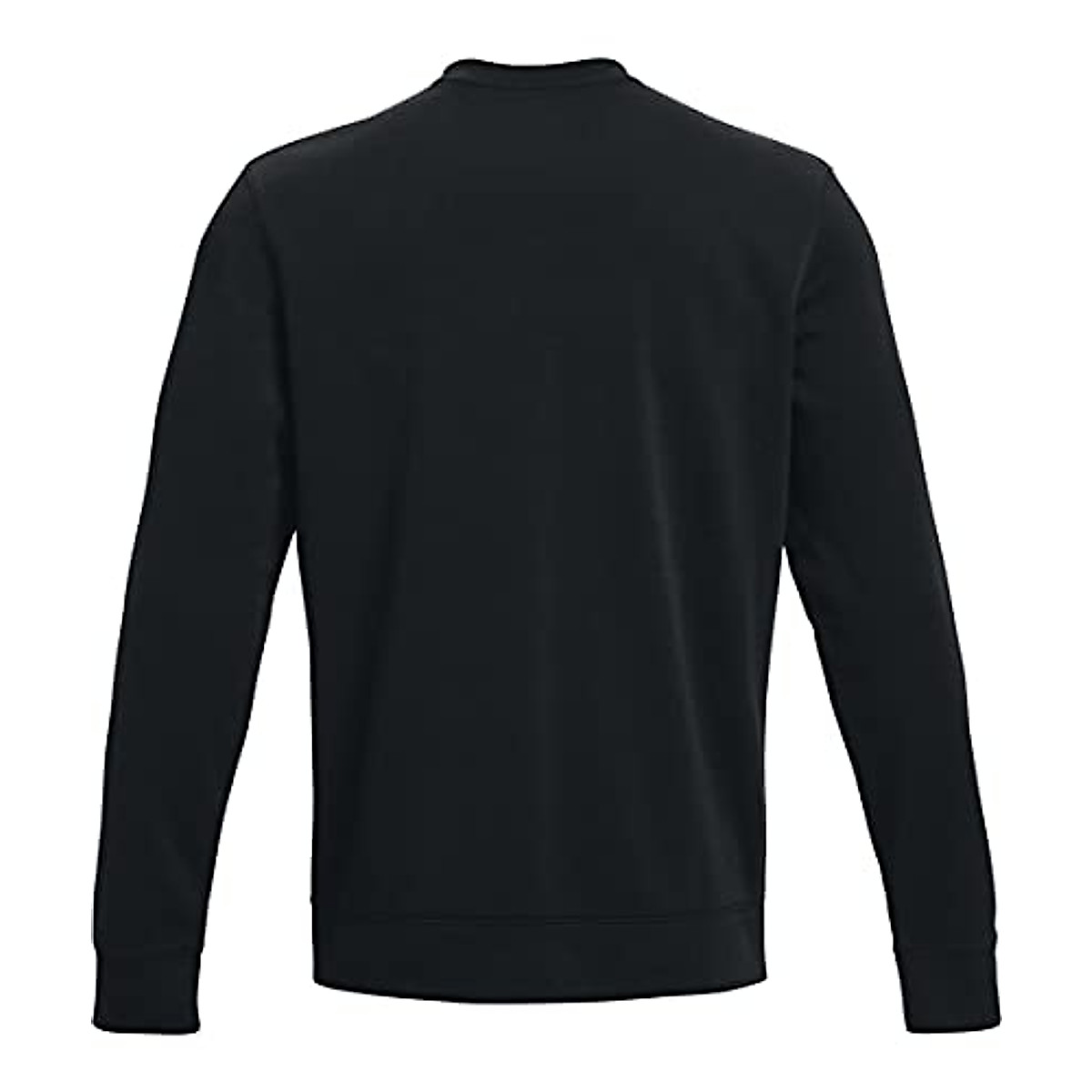 Under Armour Men's Rival Terry Crew Neck T-Shirt, Black (002)/Phoenix Fire, Medium