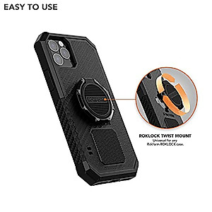 Rokform - iPhone 13 Pro Max Rugged Case + Twist Lock Sport Ring Stand & Grip (RokLock Series)