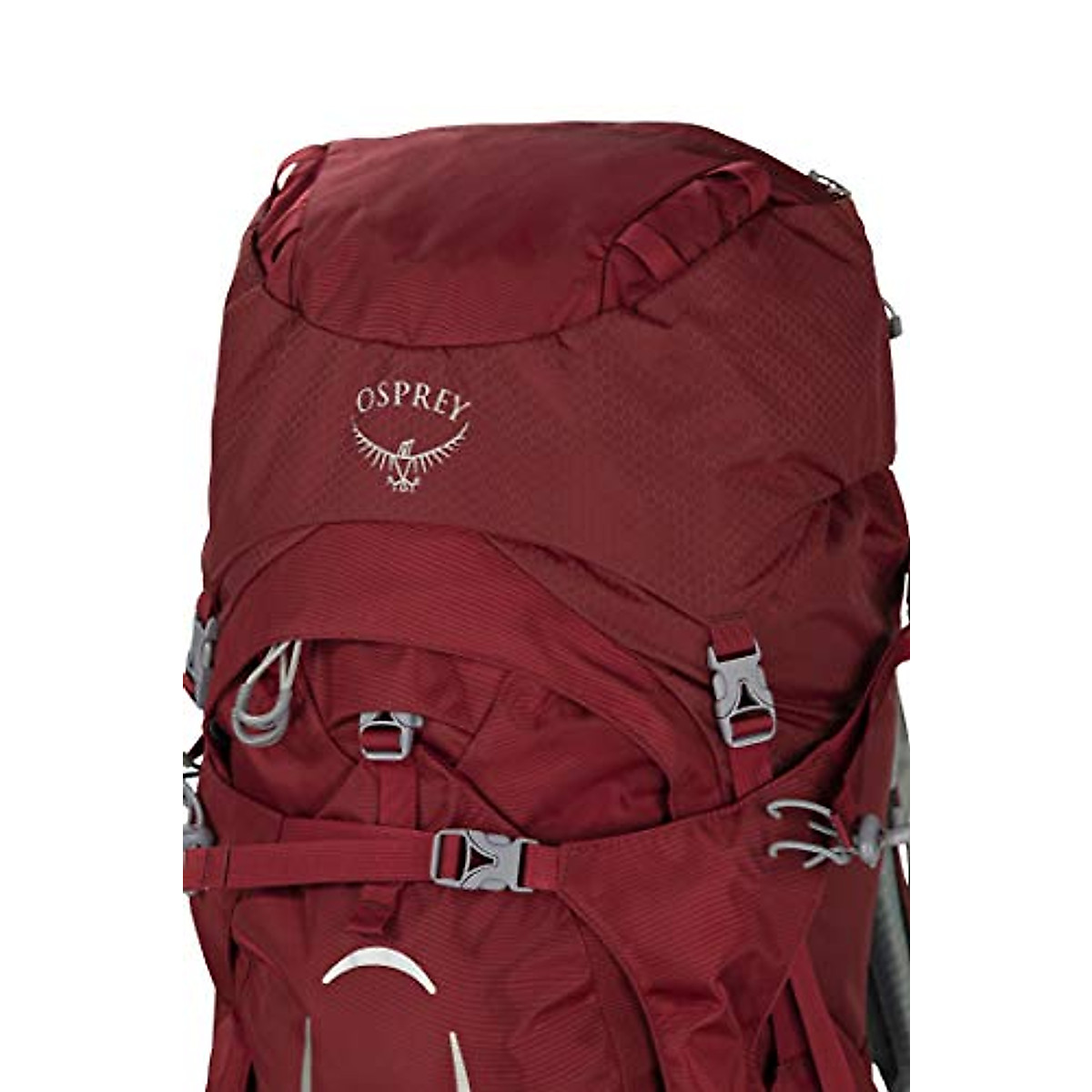 Osprey Ariel 55L Women's Backpacking Backpack, Claret Red, WXS/S