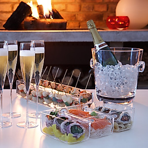 LSA International Serve Square Platter 9in Clear, 9"