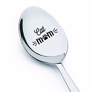 Funny gifts for mom Mothers day gifts Stainless steel spoons Gag gifts Engraved spoon Cat mom Gift for mom Teaspoon Wedding gifts for mom Funny Spoon Mothers Day Gift