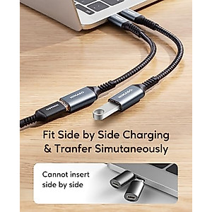 NIMASO USB C to USB 3.0 Adapter [2 pack], USB C to USB A Adapter, USB Type-C to USB,Thunderbolt 3 to USB Adapter OTG Cable for iPhone 15/15 Pro/15 Plus/15 Pro Max, Macbook Pro/Air, Galaxy S20 and more