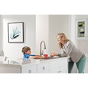 Moen Arbor Spot Resist Stainless Motionsense Two-Sensor Touchless Kitchen Faucet Featuring Power Clean, One-Handle Kitchen Sink Faucets with Pull Down Spray Head, 7594ESRS